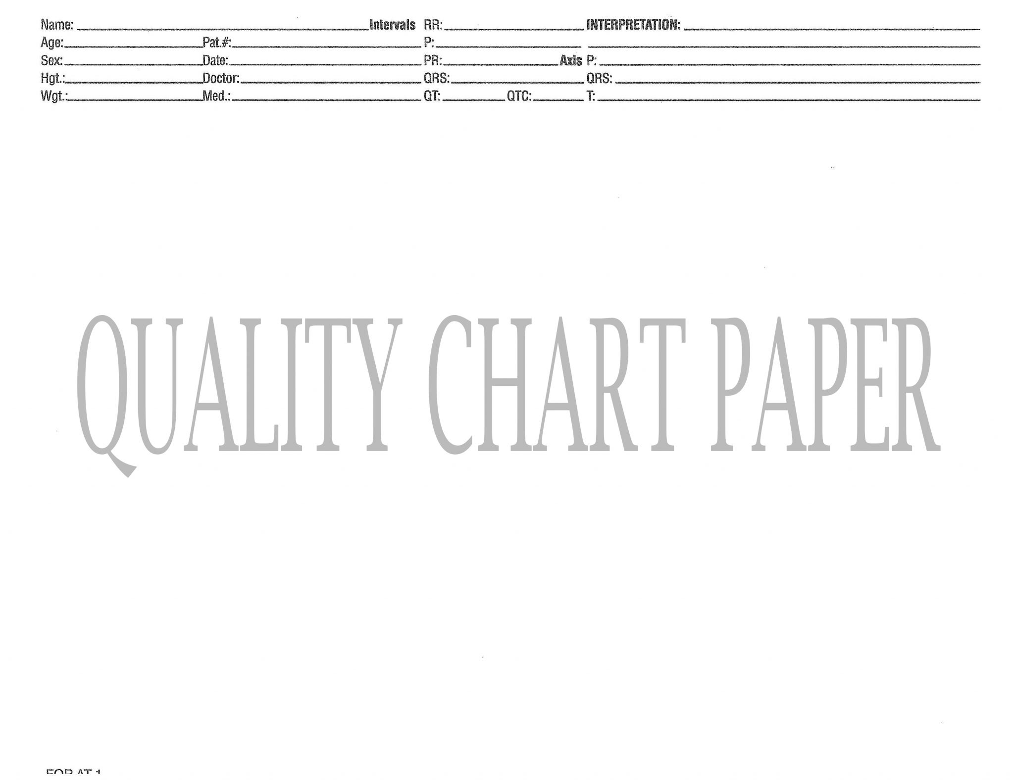Welch Allyn / Schiller AT-1 ECG Mount 8-1/2" X 11" - Quality Chart ...